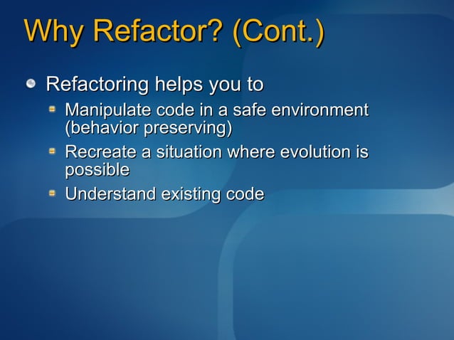 Refactoring A First Example Ppt 4244