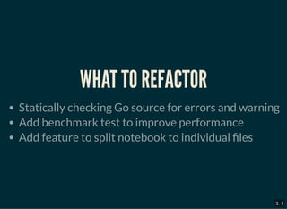 Refactoring a go project | PPT