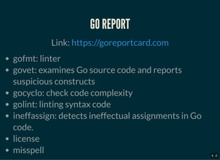 Refactoring a go project | PPT