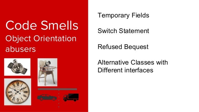 Refactoring and code smells Refactoring and code smells