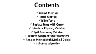 Refactoring ch6 | PPT
