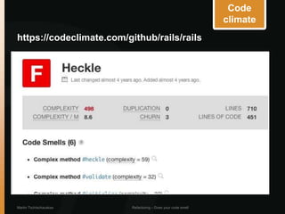 Refactoring code smell | PPTX