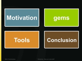 Refactoring code smell | PPTX