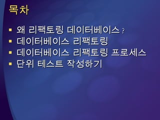 refactoring database | PPT