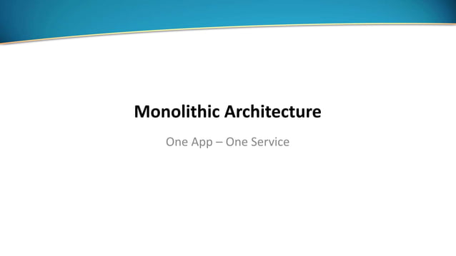 Refactoring Monolith to Microservices | PPT