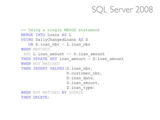 Refactoring SQL for Performance | PPT