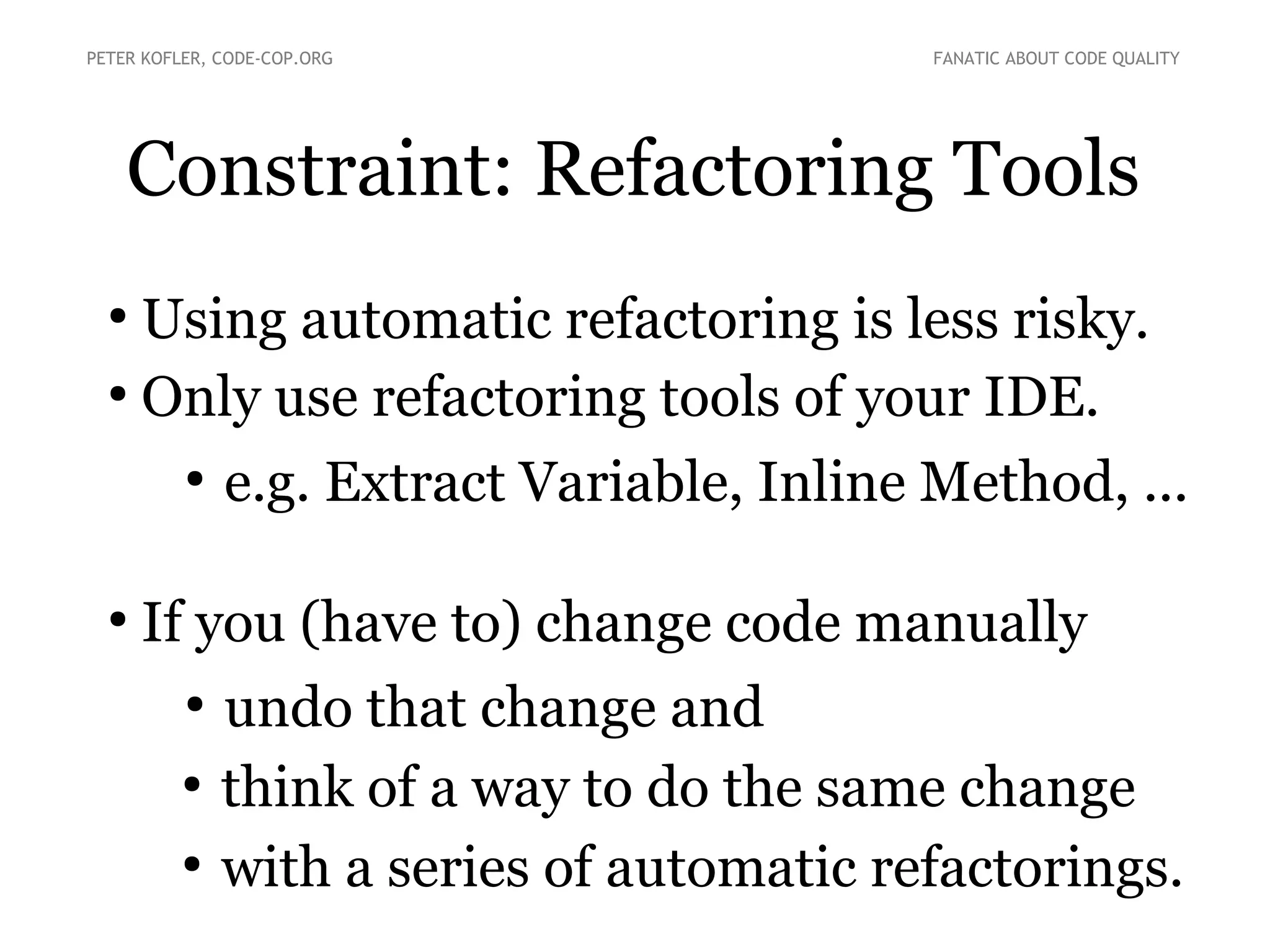 Refactoring the Tennis Kata v2 (2016) | PDF