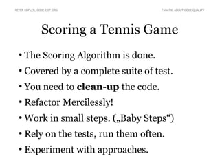 Refactoring the Tennis Kata v2 (2016) | PDF