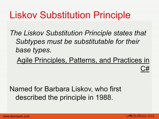 Refactoring Applications Using Solid Principles Ppt