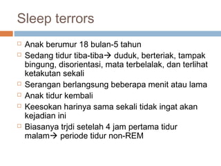 GANGGUAN TIDUR PADA ANAK | PPT