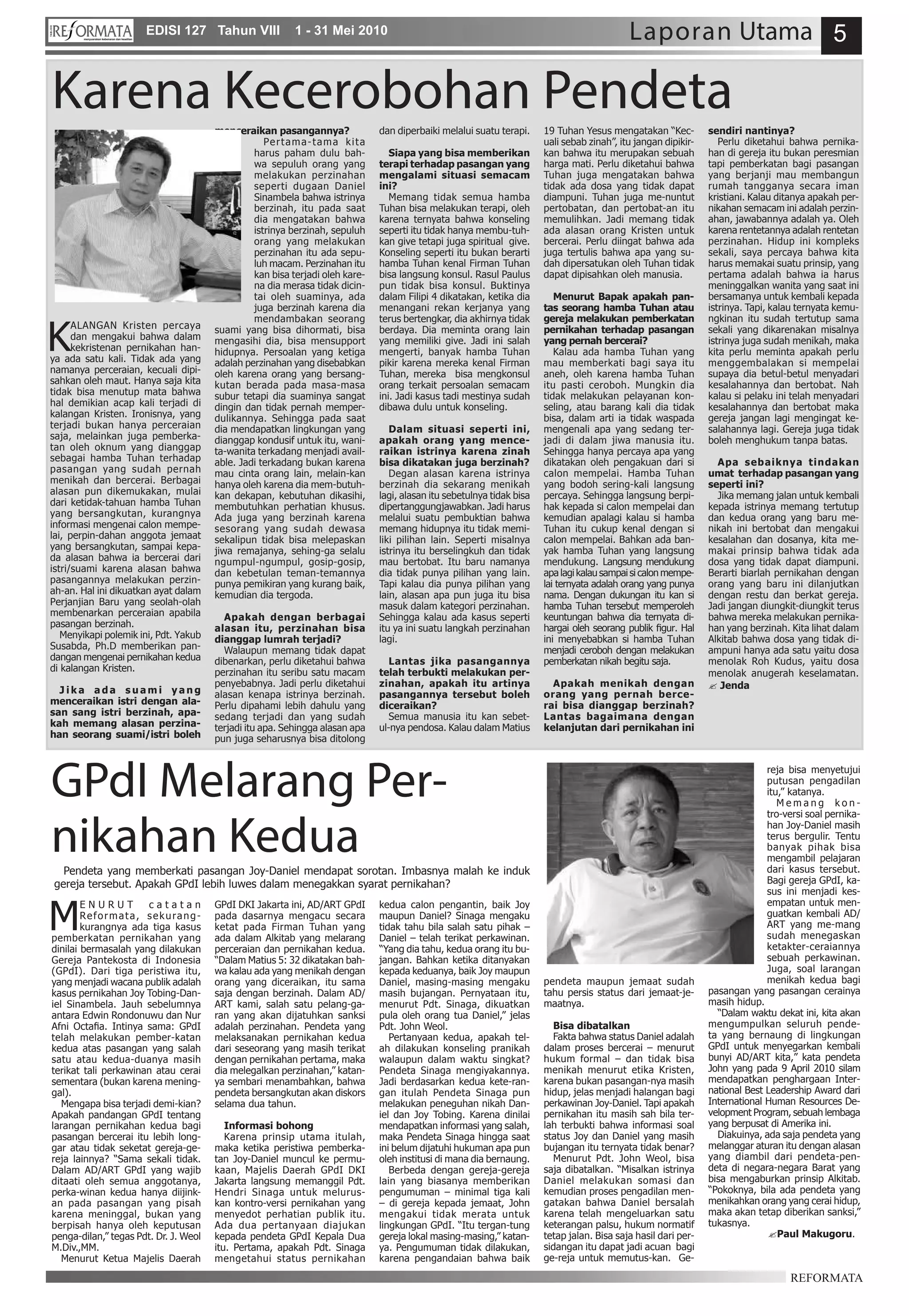 Tabloid reformata edisi 127 mei 2010 | PDF