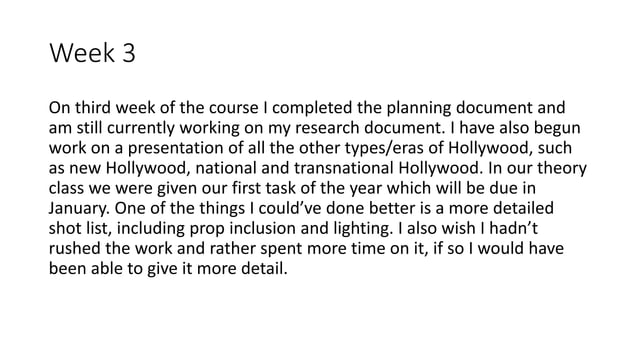 Weekly reflection | PPTX