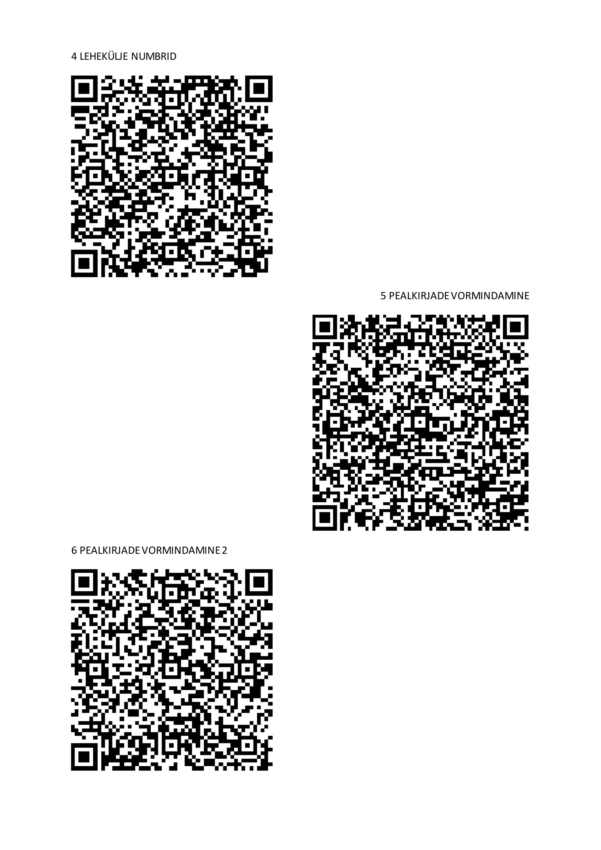 Referaadi vormistamise qr koodid | DOCX