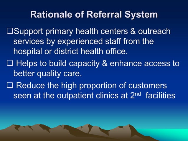 Referal system ppt (presntation lecture) | PPTX | Healthcare Industry ...