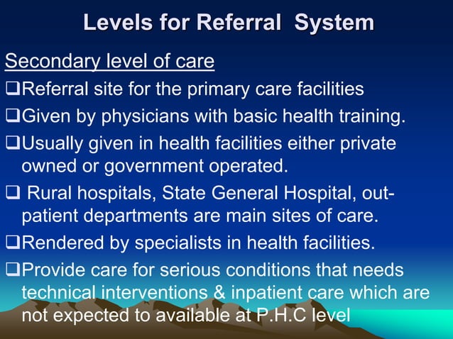 Referal system ppt (presntation lecture) | PPTX | Healthcare Industry ...