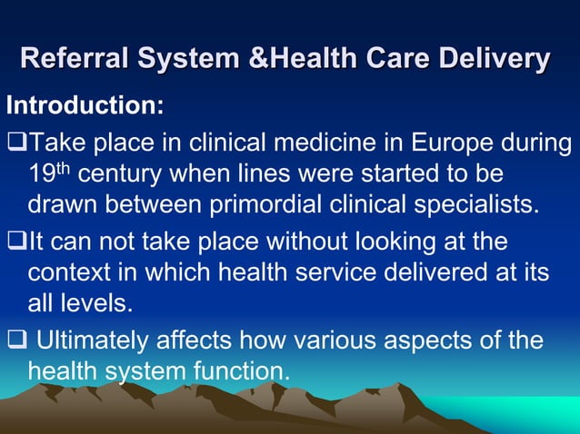Referal system ppt (presntation lecture) | PPTX | Healthcare Industry ...