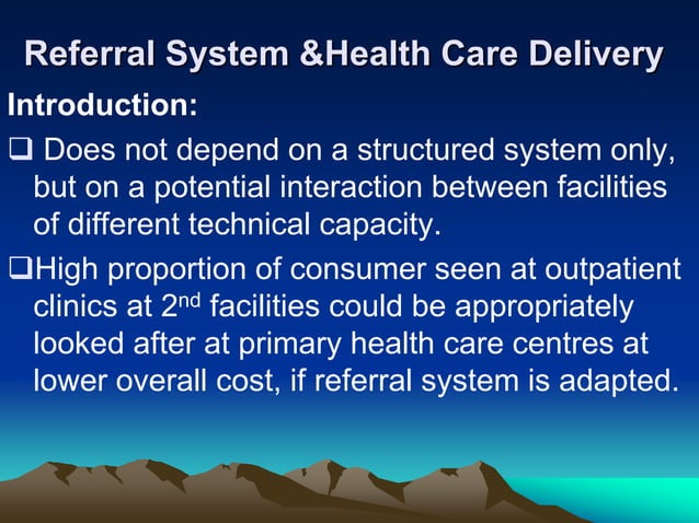 Referal system ppt (presntation lecture) | PPTX | Healthcare Industry ...