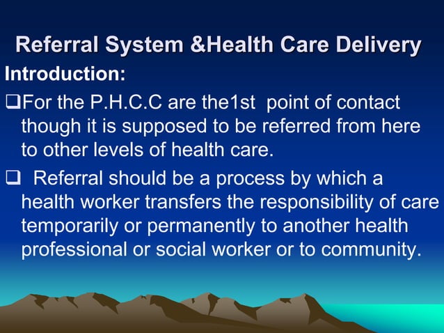 Referal system ppt (presntation lecture) | PPTX | Healthcare Industry ...