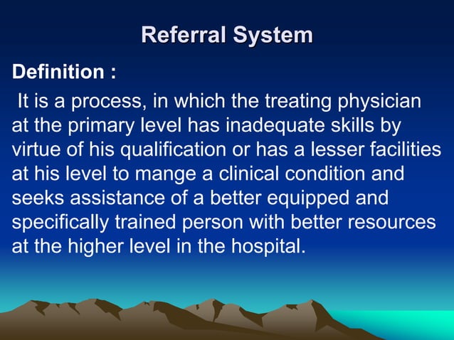 Referal system ppt (presntation lecture) | PPTX | Healthcare Industry ...