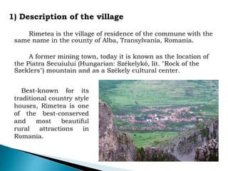Referat satul Rimetea | PPT