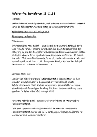 Referat Barneforum 181113 | PDF
