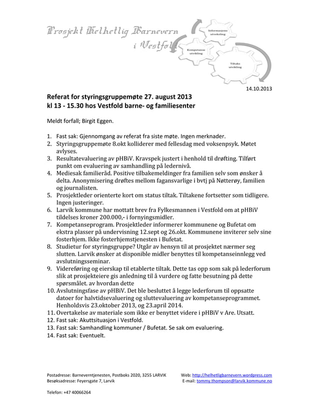 Referat 270813 | DOC
