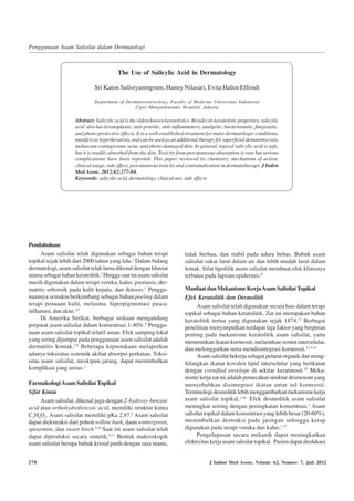 penggunaan asam salisilat dalam dermatologi | PDF