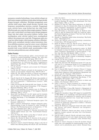 penggunaan asam salisilat dalam dermatologi | PDF