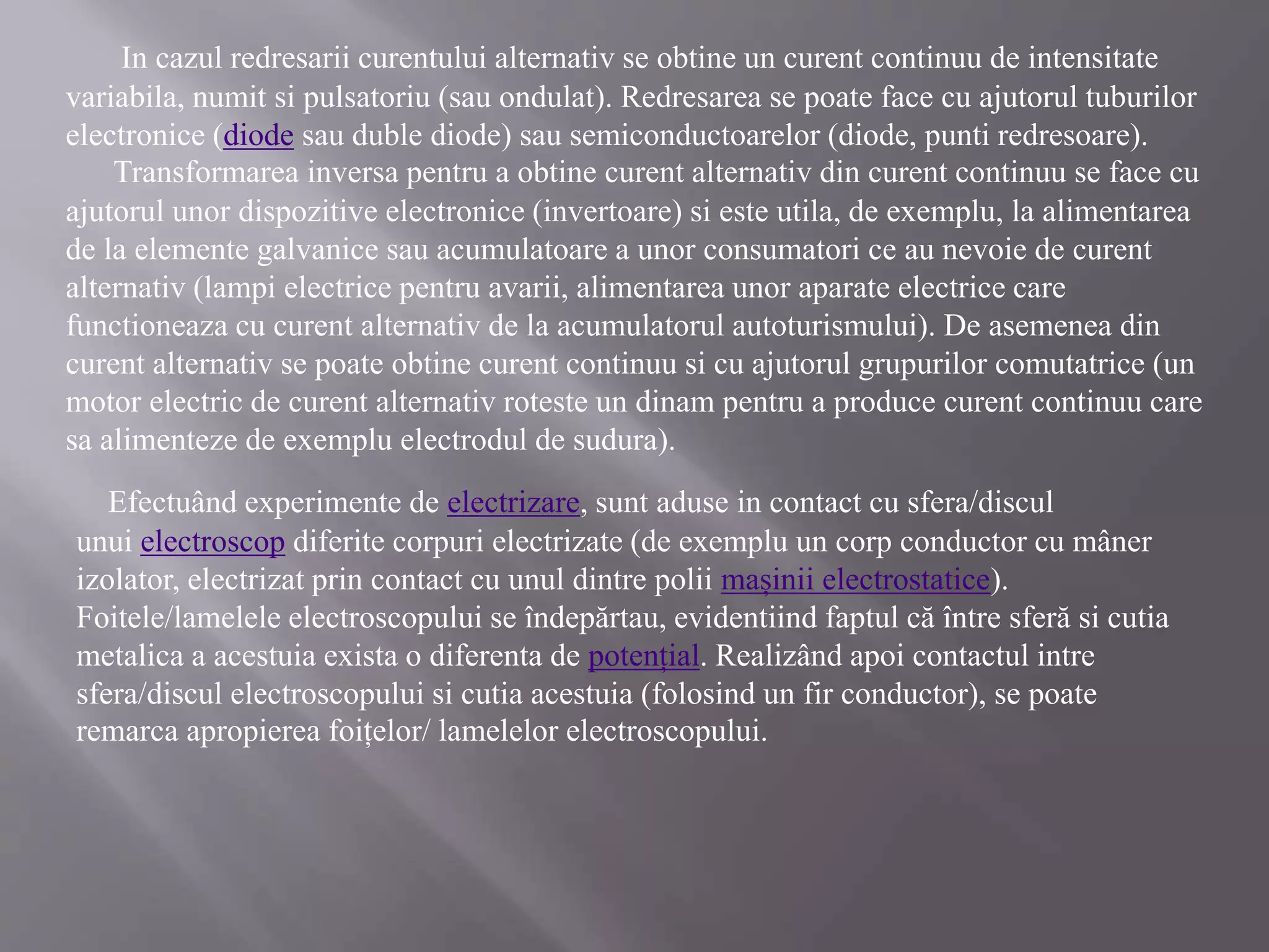 Referat curentul electric | PPTX