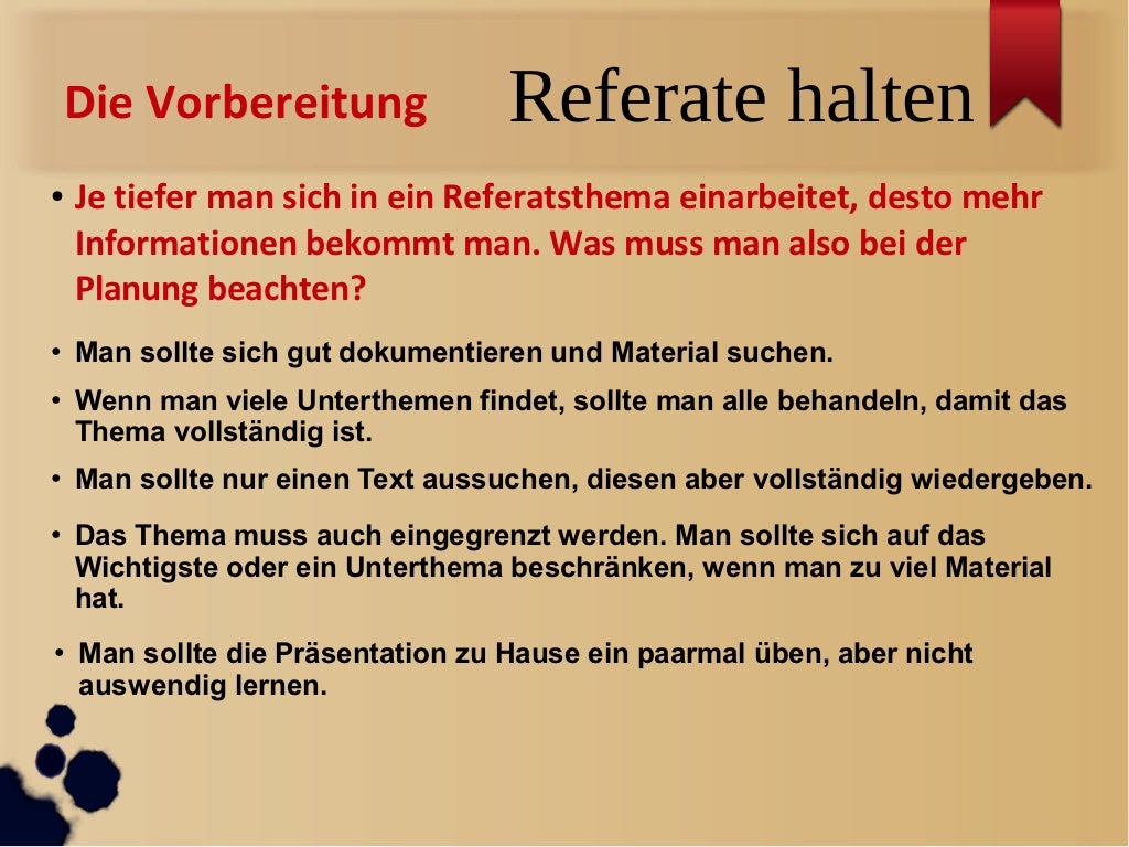 Referate Tipps