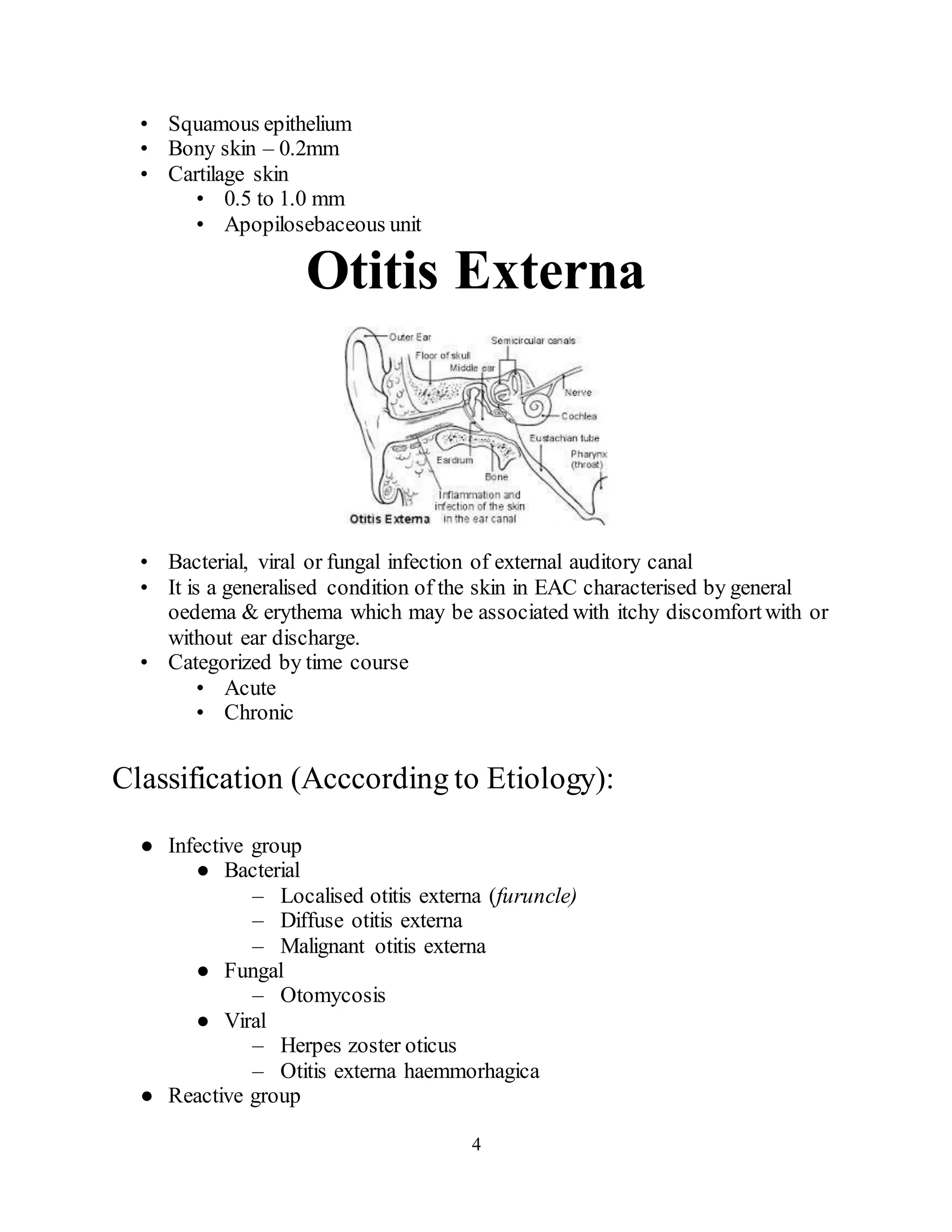 Otitis externa - ENT | DOCX