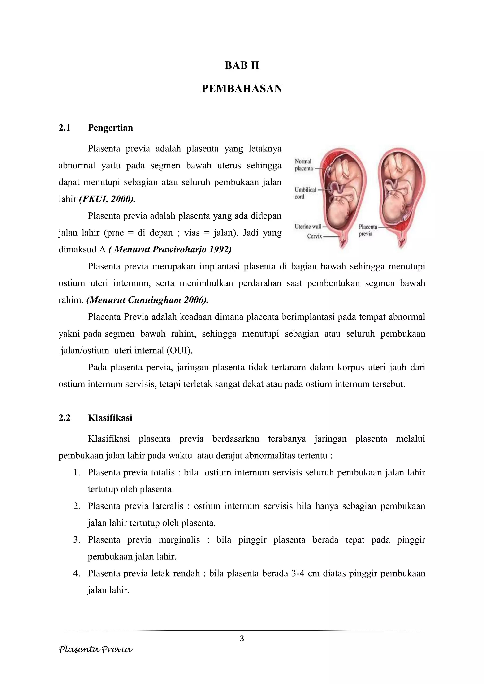 Referat placenta previa | DOCX