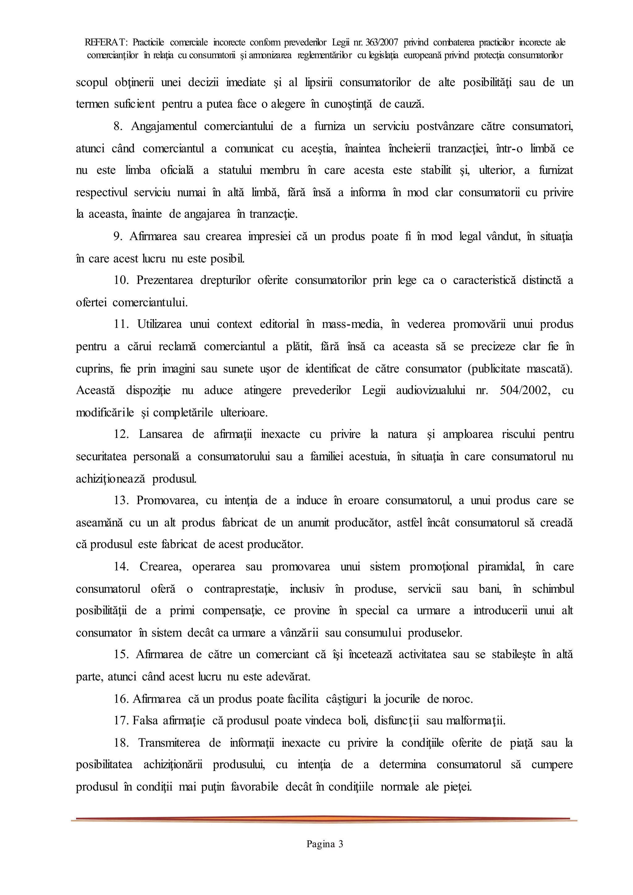 Referat protectia consumatorilor | DOC