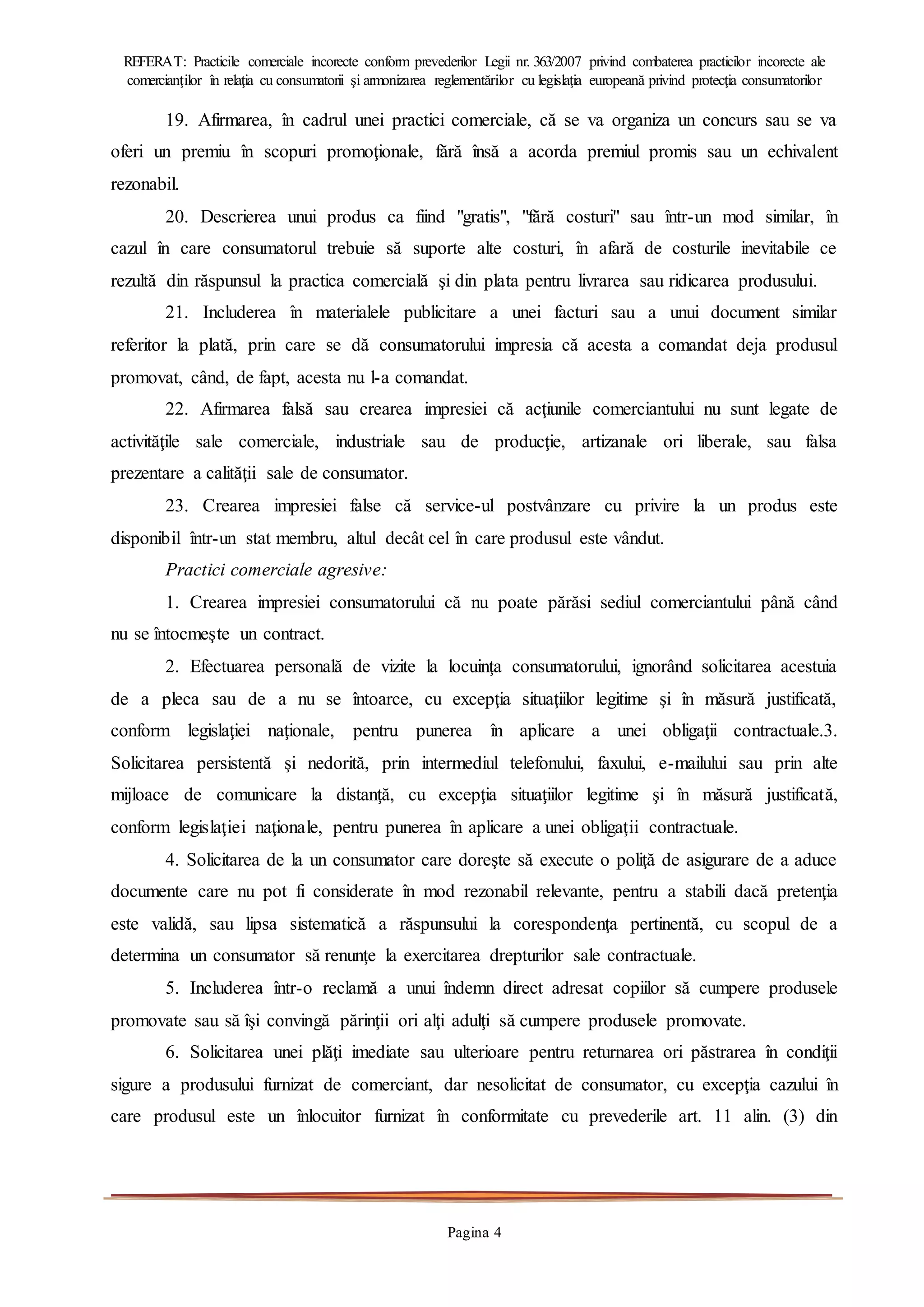 Referat protectia consumatorilor | DOC