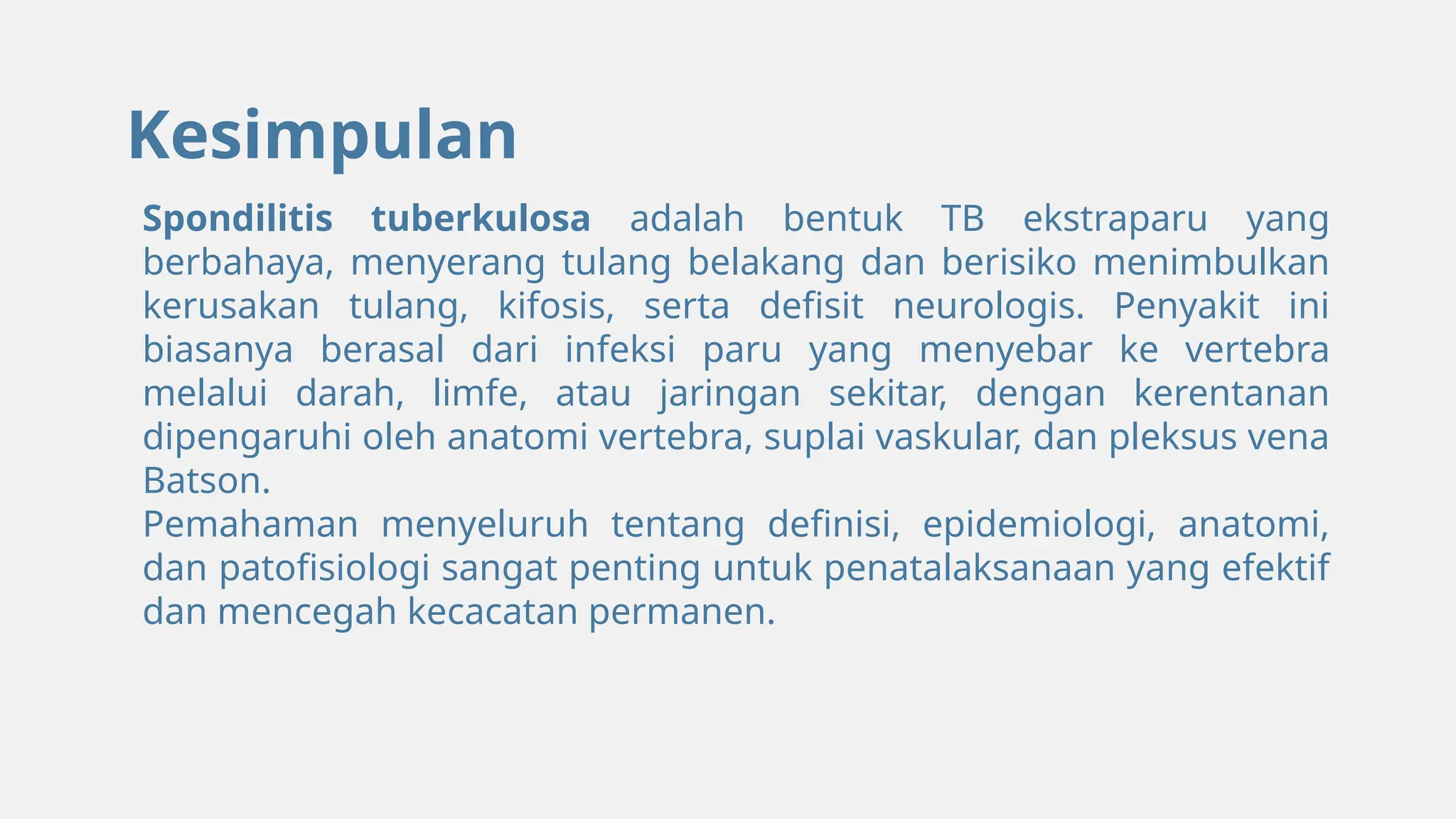 referat spondilitis Tb terbaru definisi epidemiologi | PPTX