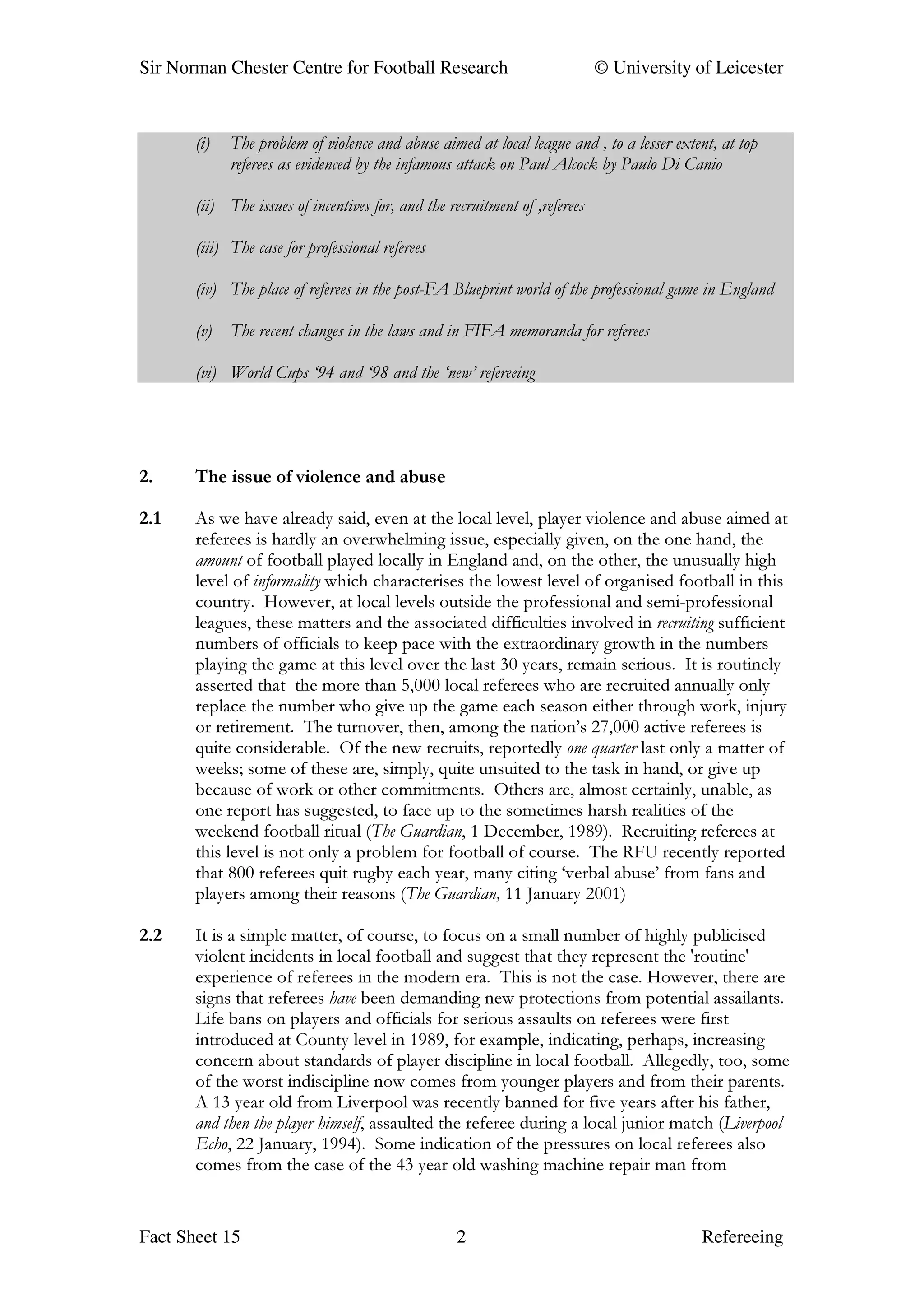 Refereeing fact sheet | PDF