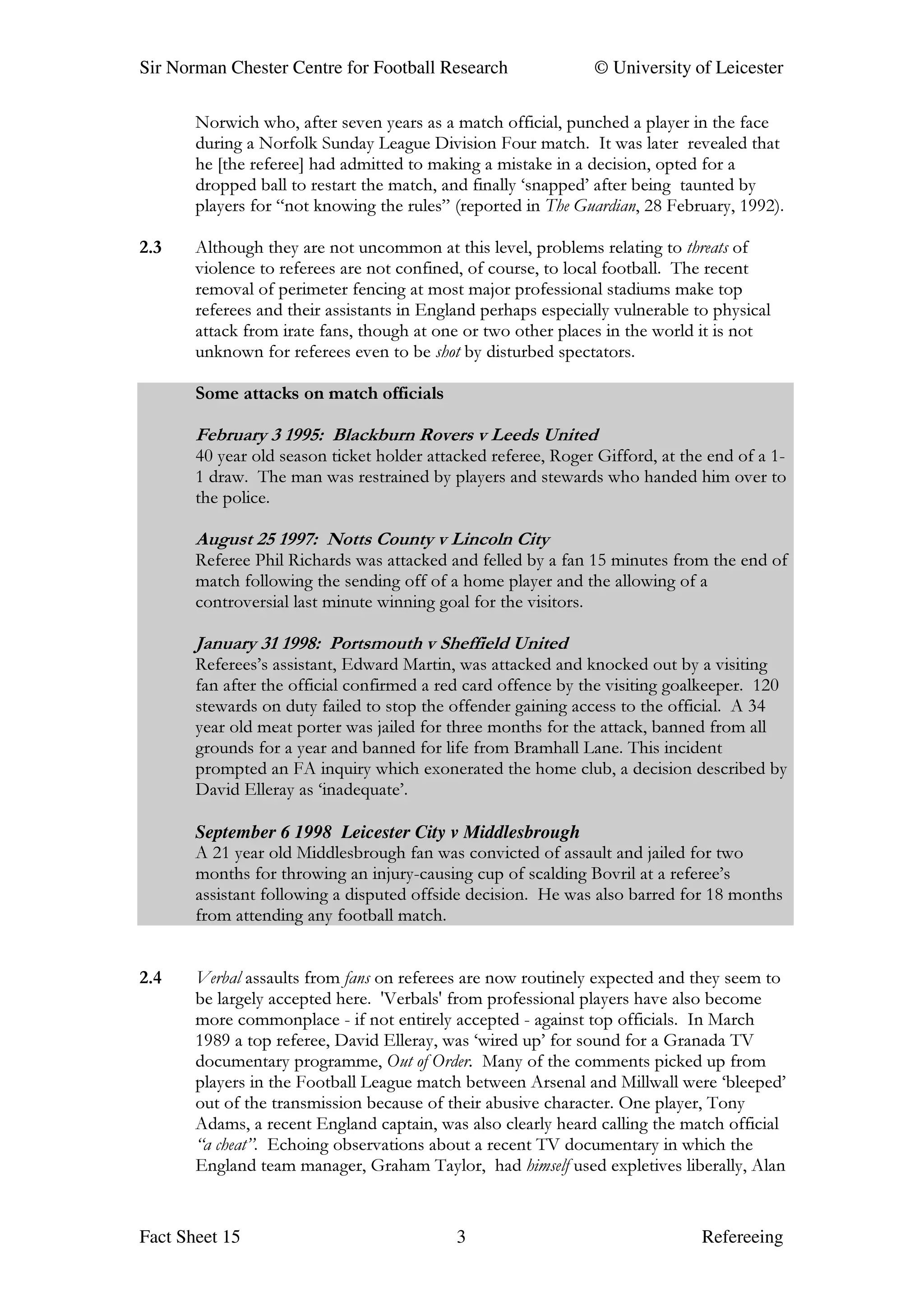 Refereeing fact sheet | PDF