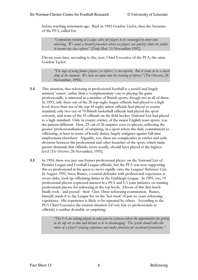 Refereeing fact sheet | PDF