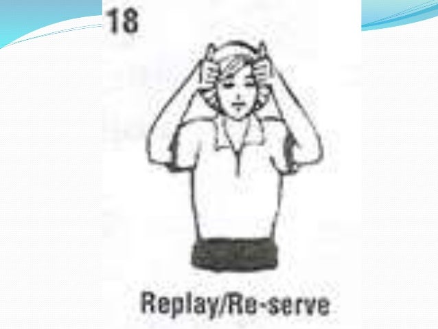 Hand signal of referee in volleyball - ressdn
