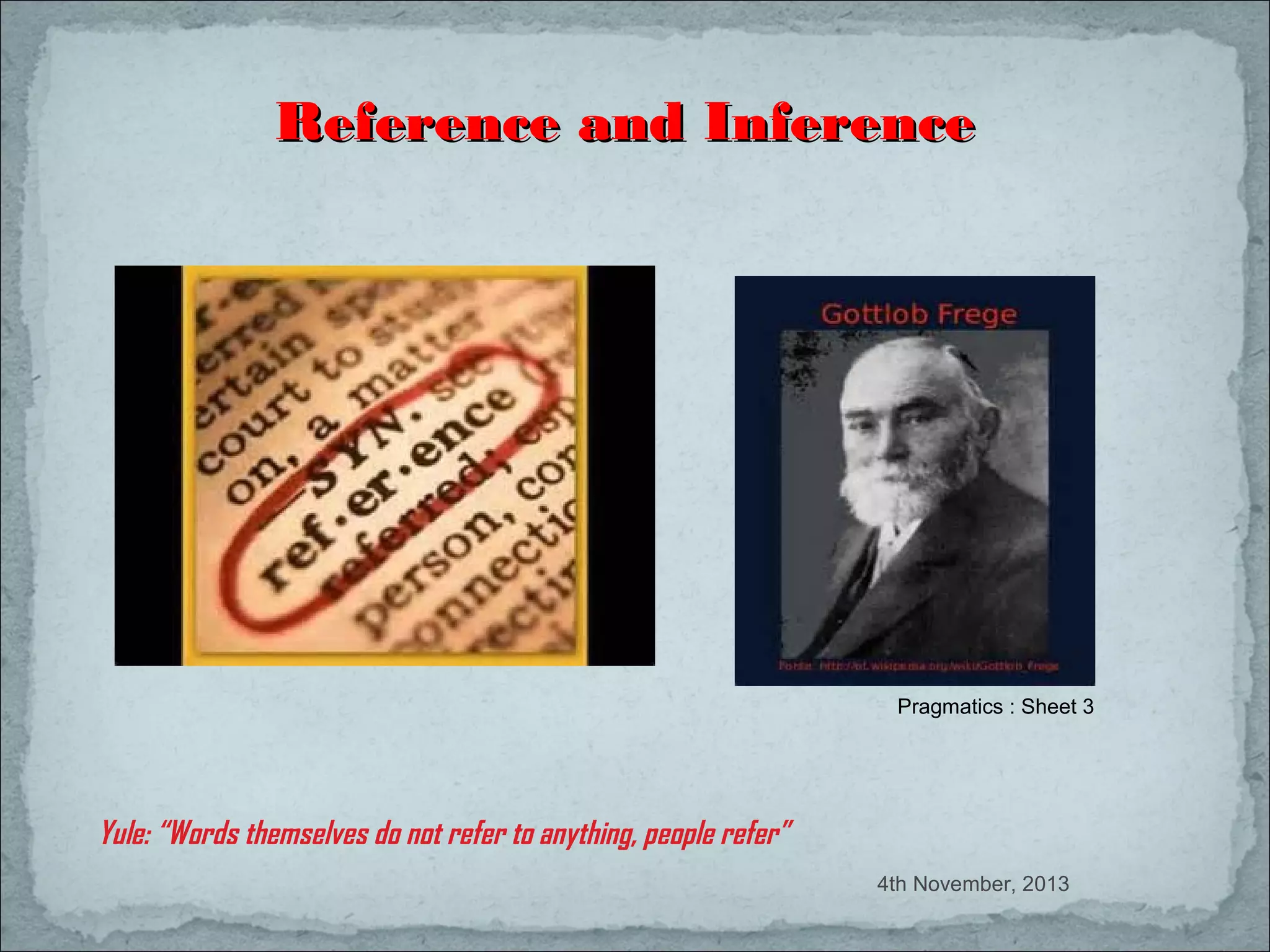 Reference & Inference | PPT