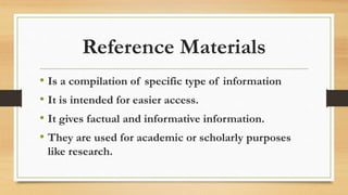 Reference Material | PPTX