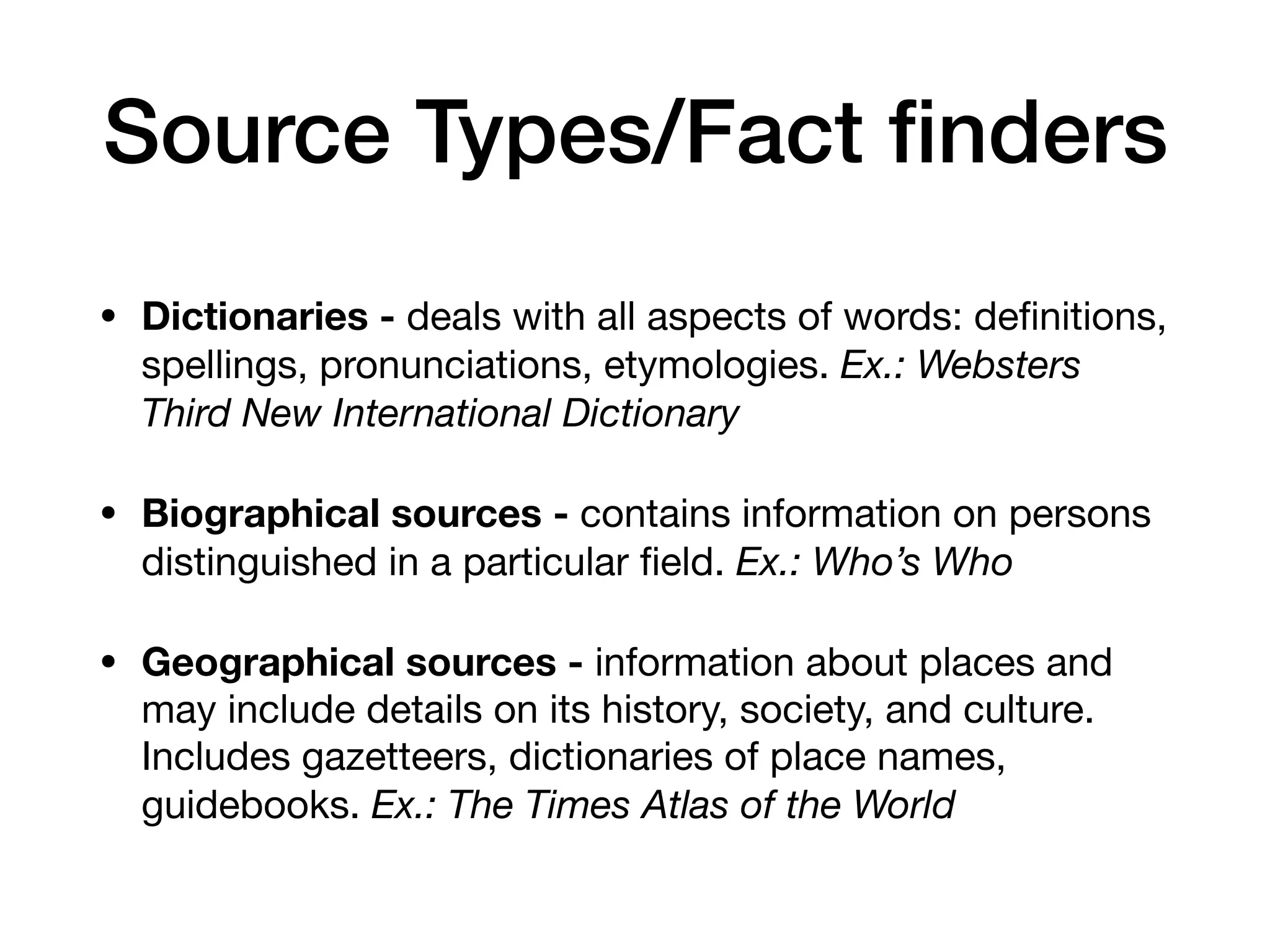 Basics of Information Sources in Reference Services | PDF