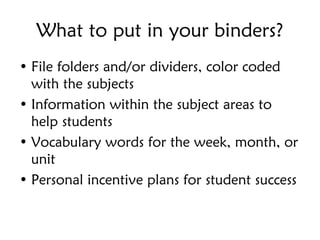 Reference Binders: Interactive Tool for Success | PPT | Free Download