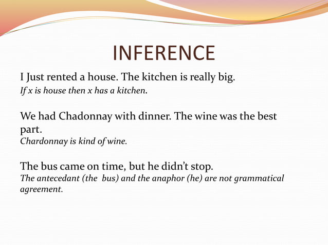 Reference and inference | PPT