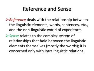 Reference and sense | PPTX