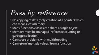 Pass by value and pass by reference | PPTX