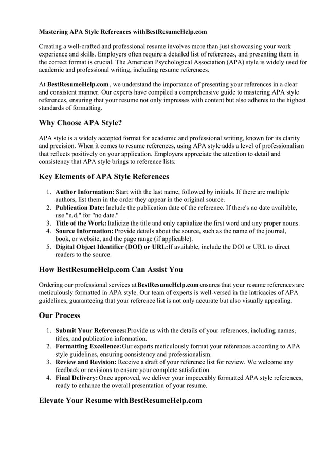 Reference Apa Style. Apa format citation - Obfuscata | PDF