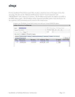 Fronting XenMobile MDM with NetScaler | PDF