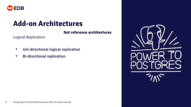 An overview of reference architectures for Postgres | PPT | Free Download