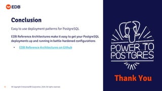 An overview of reference architectures for Postgres | PPT | Free Download